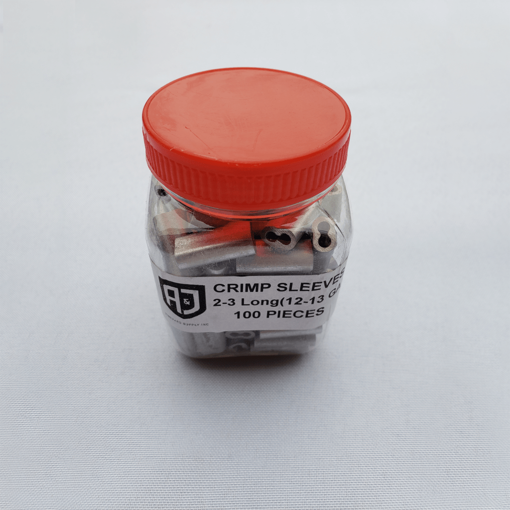 Crimp Sleeve 2-3 Long for 12-13 Gauge Wire - A&J Vineyard Supply Inc.